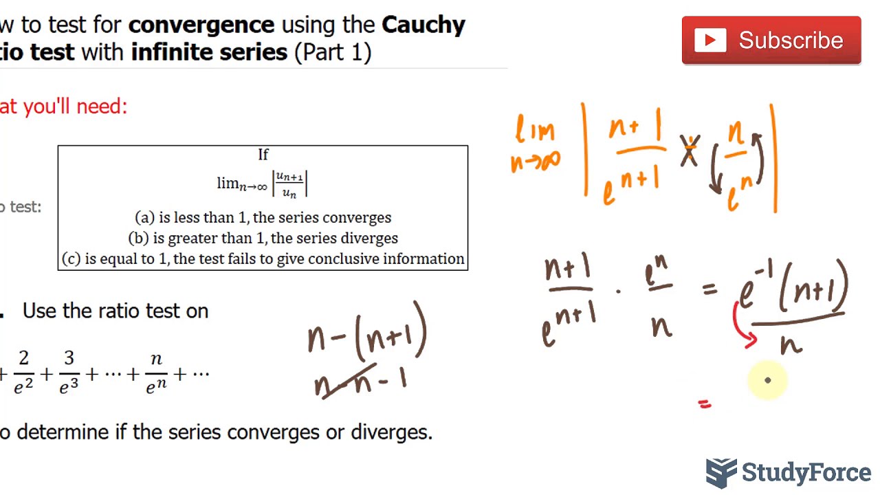 📚 How to test for convergence using the Cauchy ratio test with infinite ...