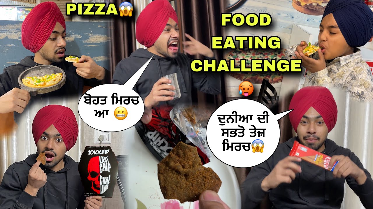 FOOD CHITS CHALLENGE😱with brother DUNIYA DI SB TO VADDI MIRCH KHALI🥵 ...