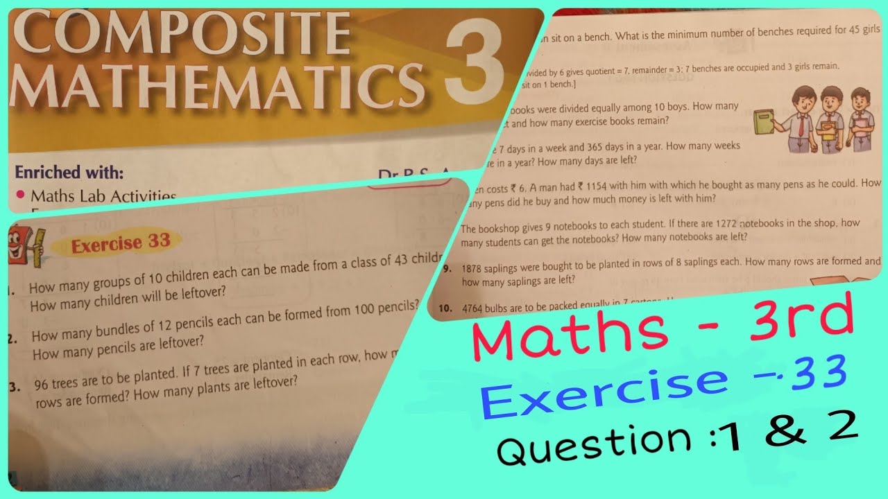 Word Problems (Exercise-33) Class-3rd - YouTube