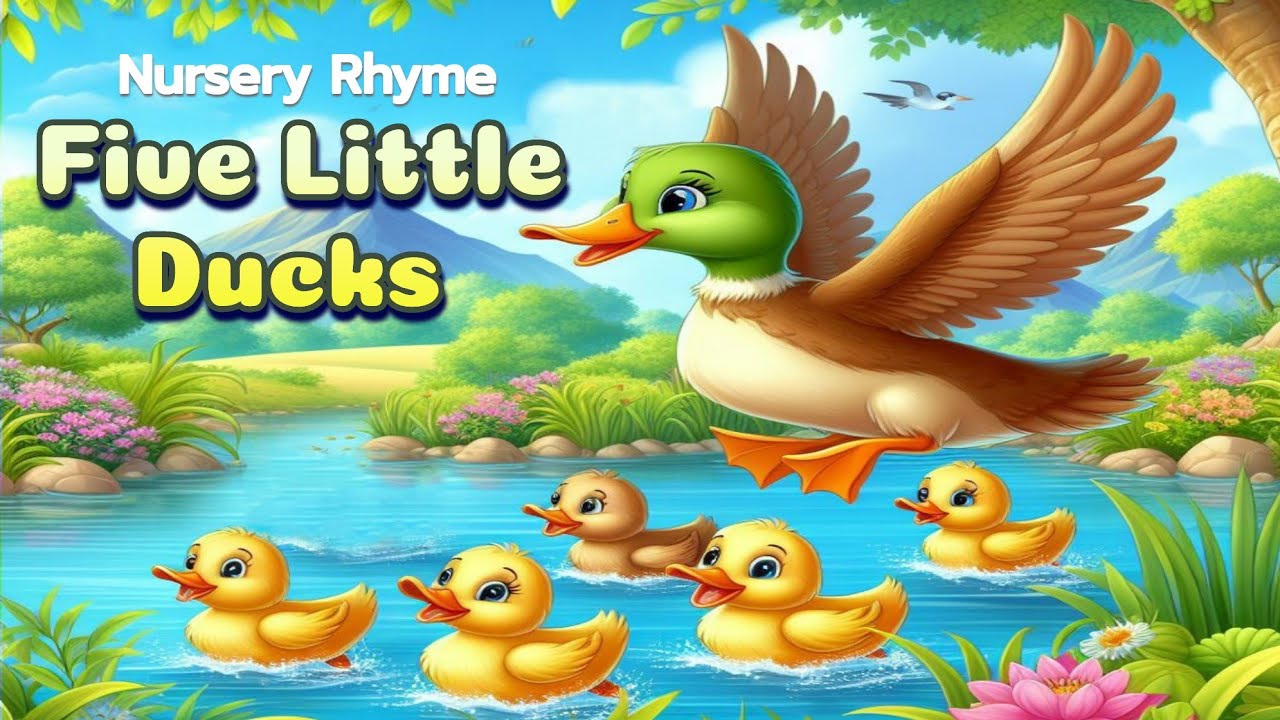 Five Little Ducks Nursery Rhyme With Lyrics - Cartoon Animation Rhymes ...