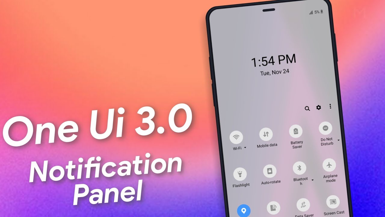 Install One Ui 3.0 Notification Pannel On Any Android Device 🔥🔥🔥 - YouTube