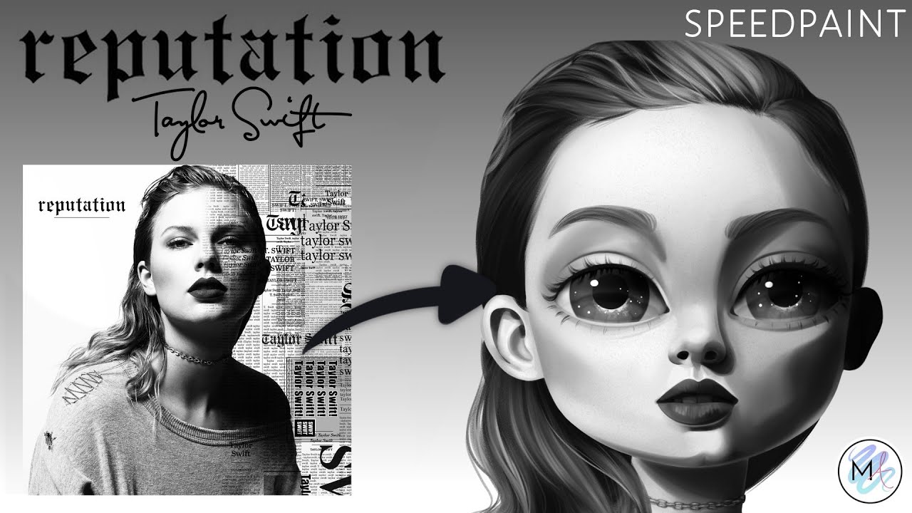 Drawing Taylor Swift reputation Album Cover 🐍⛓️🪦 - YouTube