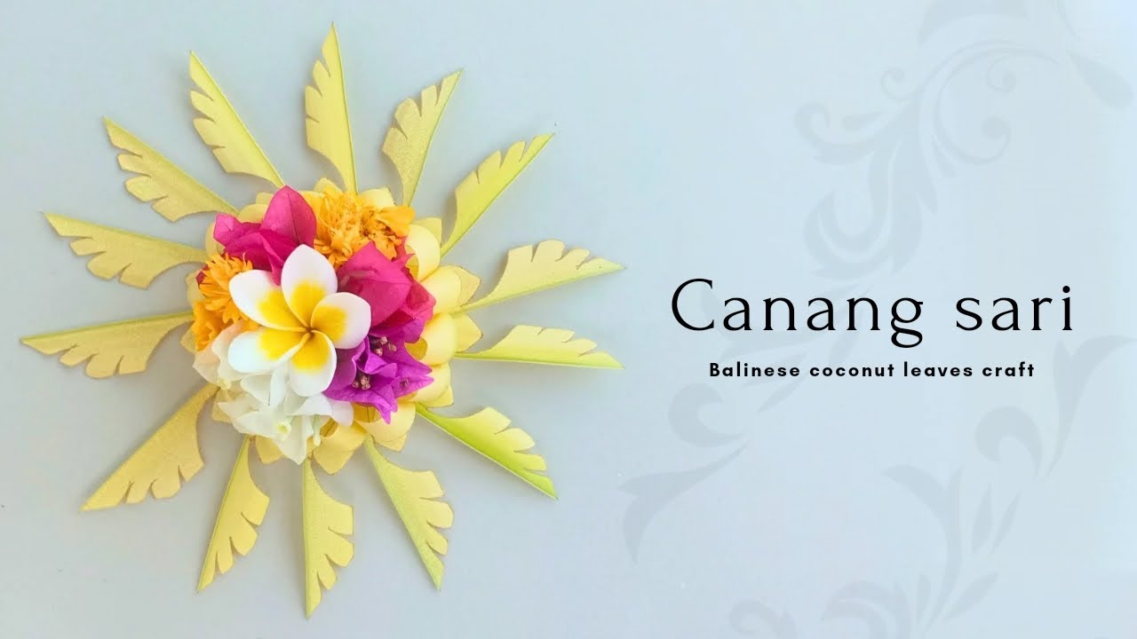 cara membuat canang sari kreasi cantik dan mungil - YouTube