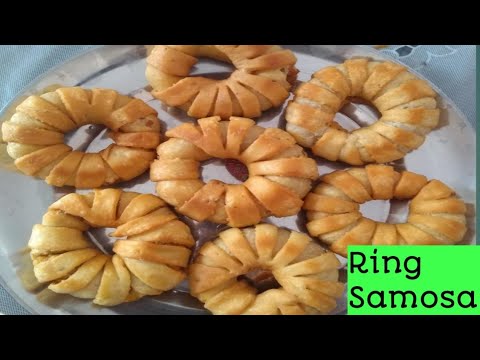 रिंग समोसा आसान रेसिपी - Kurkure ring samosa recipe - YouTube