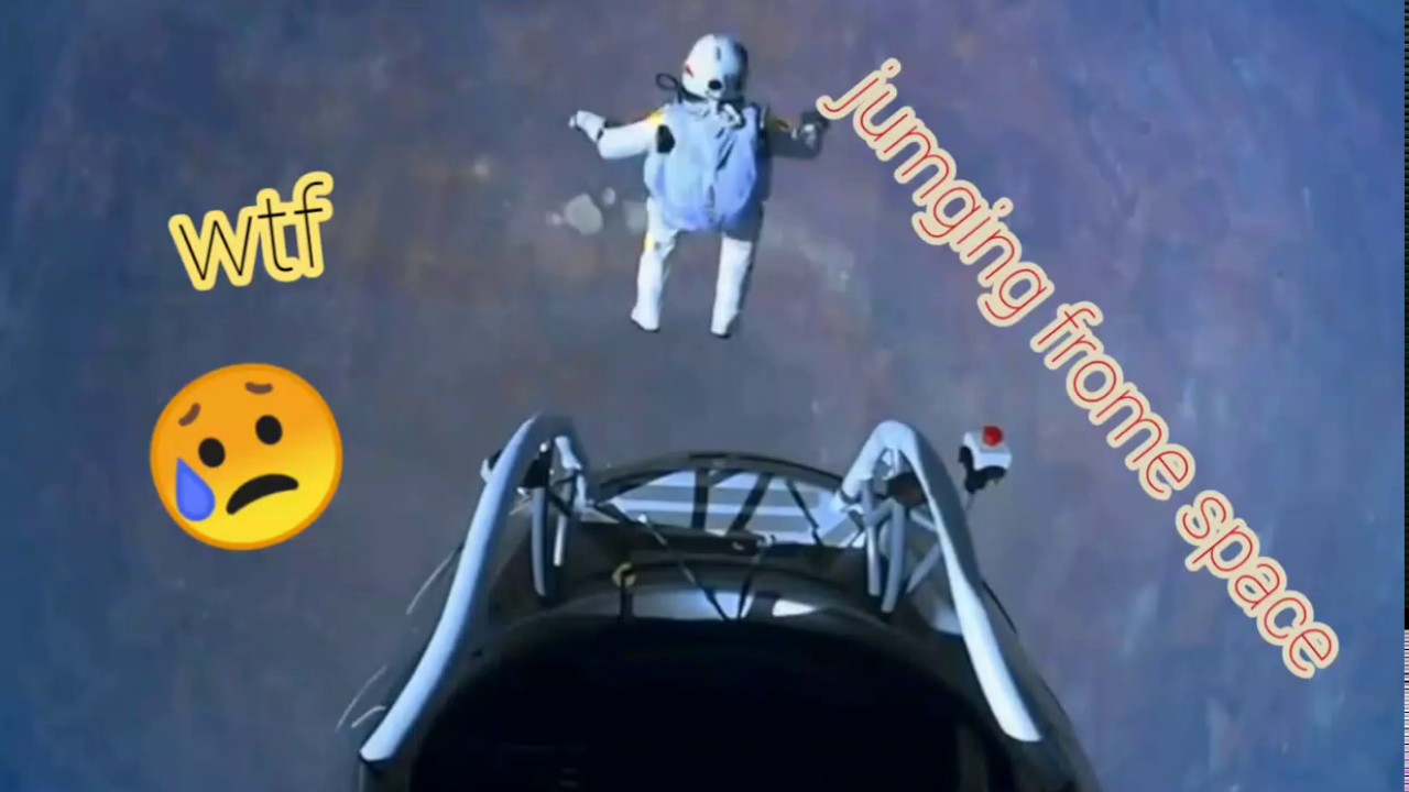 highest jump in the world |world record | man jumping from the space ...