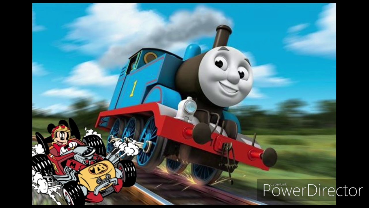 Thomas the Tank Engine Racing with Mickey Mouse in his Roadster - YouTube