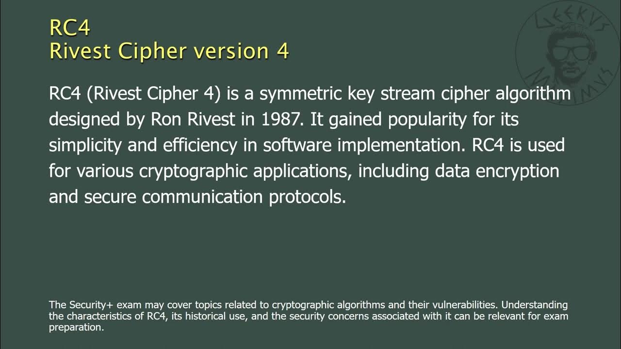 RC4 - Rivest Cipher version 4 - YouTube