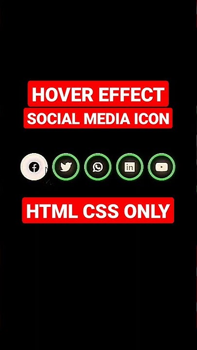 Social Media Icon With Hover Effect Using Html And Css Only Mengareit Shorts Htmlcss Youtube