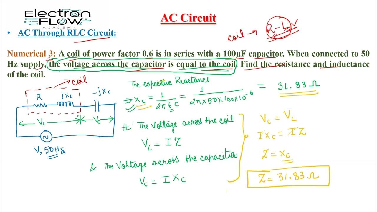 AC Through RLC Circuit: Numerical Problem 3 - YouTube