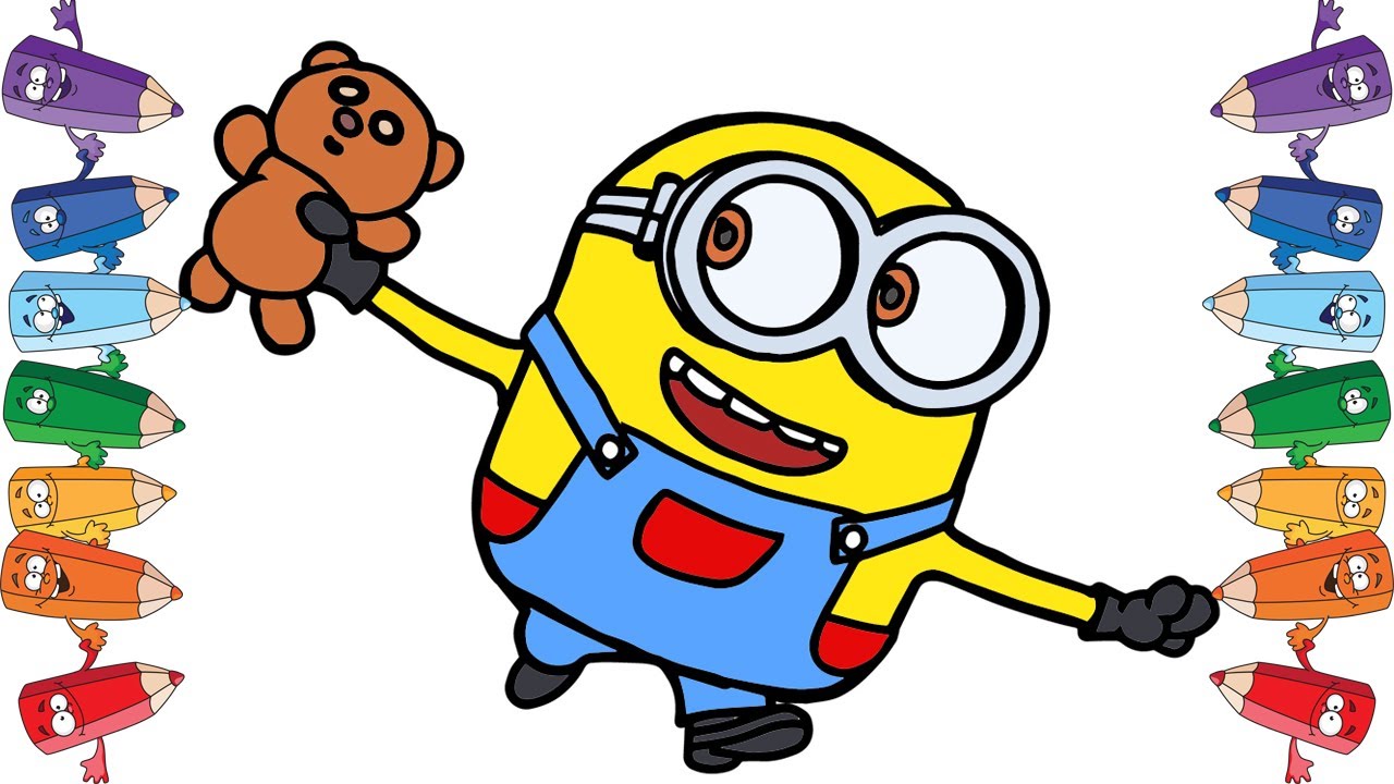 Coloring Pages Minions Bob from Despicable Me. Learn Colors with ...