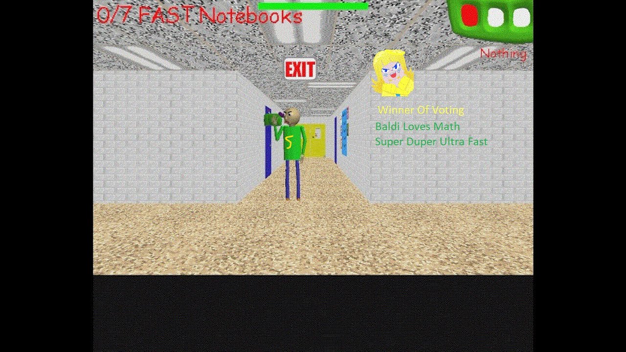 (Winner Of Voting) Baldi Loves Math Super Duper Ultra Fast - YouTube