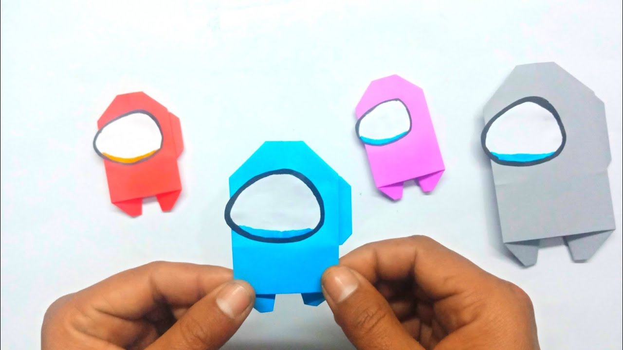 How To Mak Origami Among Us | DIY AMONG US Tutorial | Folding Paper ...
