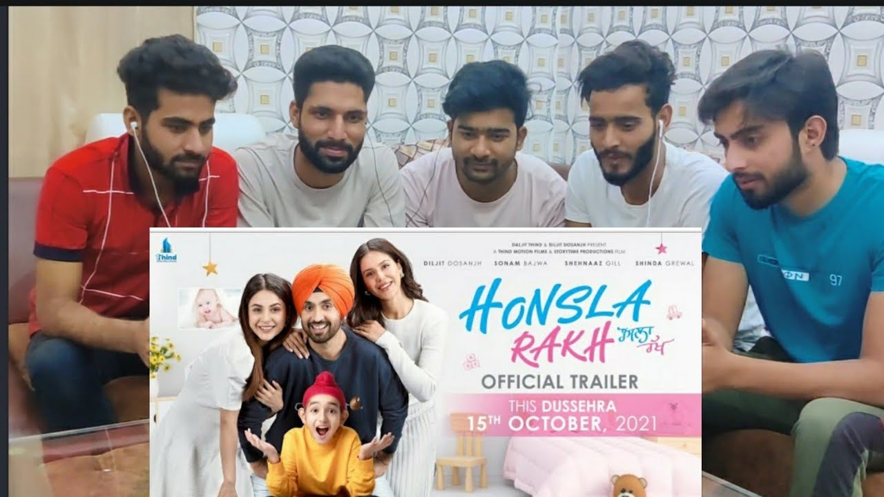 Honsla Rakh (Official Trailer) | Reaction Video | Group Reaction | V2 ...