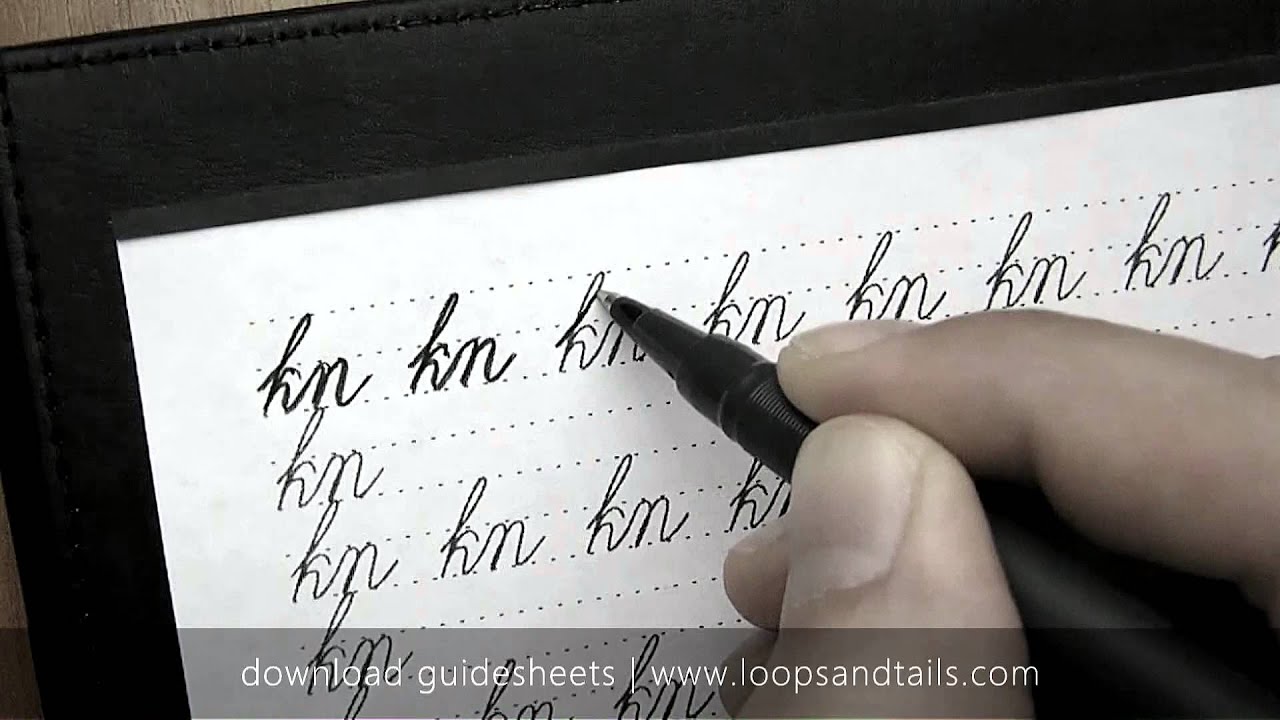 How to write in cursive - kn - YouTube