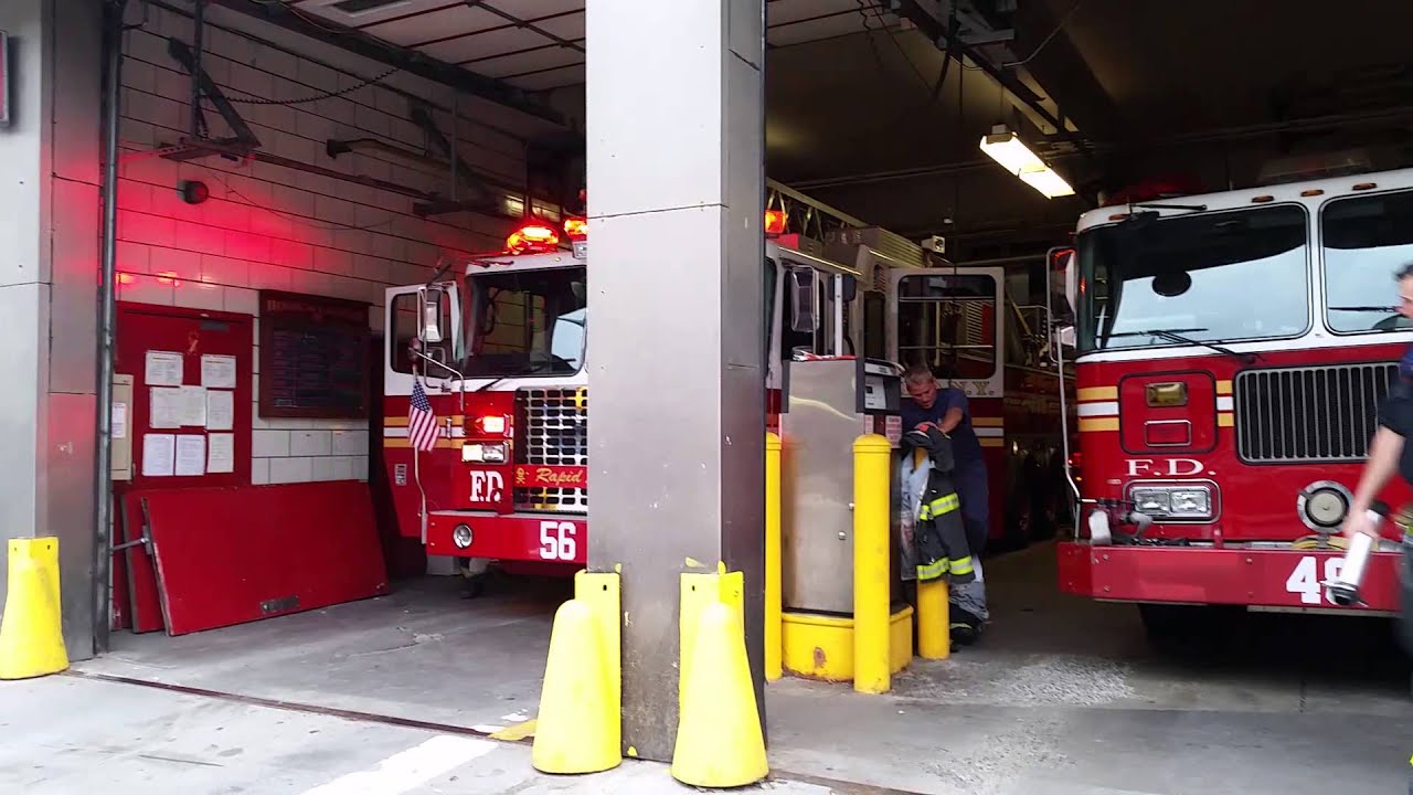 FDNY Ladder 56 responds to a water leak - YouTube