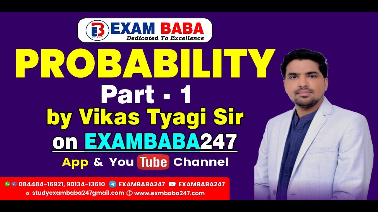 PROBABILITY PART 1 | BY VIKAS TYAGI SIR - YouTube
