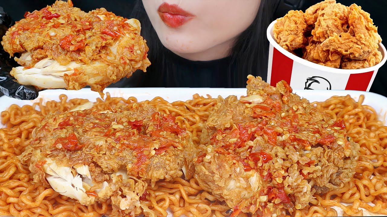 JANGAN DITIRU! BUKA PUASA PAKEK KFC AYAM GEPREK + MIE SAMYANG PEDAS 🔥 ...