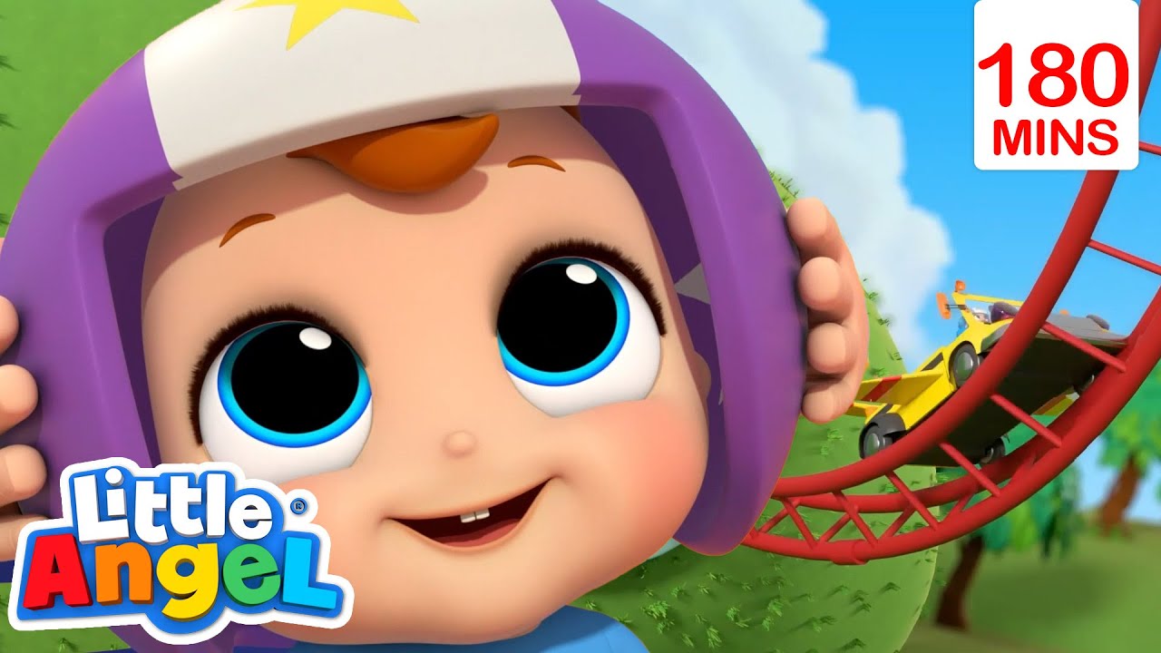 Wheels On The Rollercoaster 🎢 | LITTLE ANGEL 😇 | Lullabies & Nursery ...