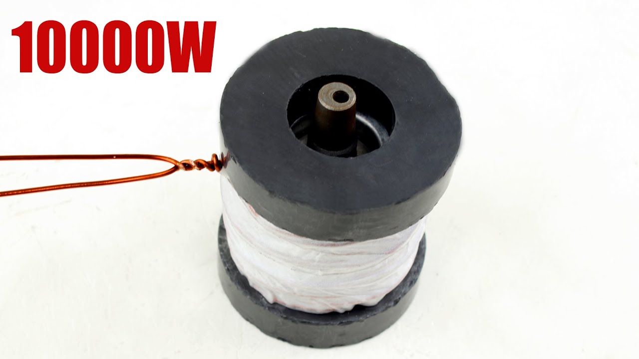 Copper Coil 240V Generator free energy village super idea - YouTube