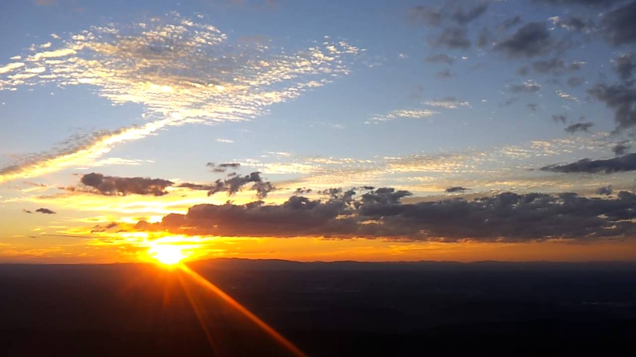Blue Ridge Parkway Humpback Rocks Sunset - YouTube