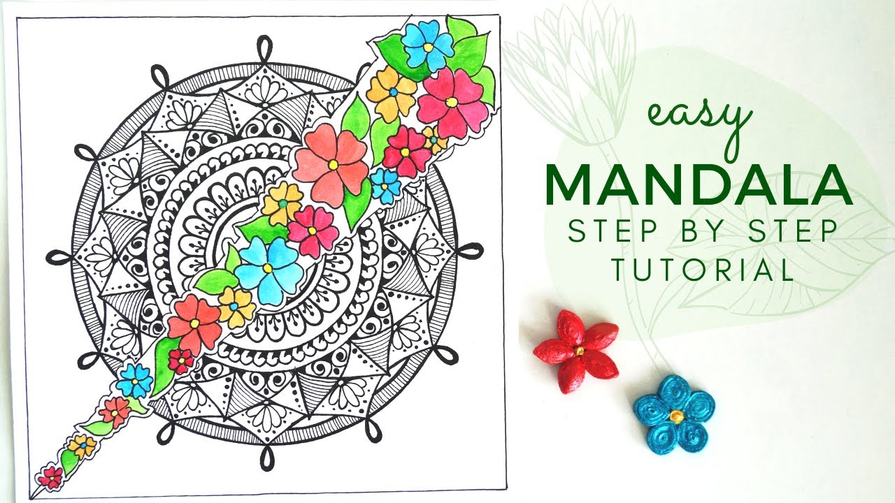 Learn to draw easy mandala art || step by step || Mandala for beginners ...