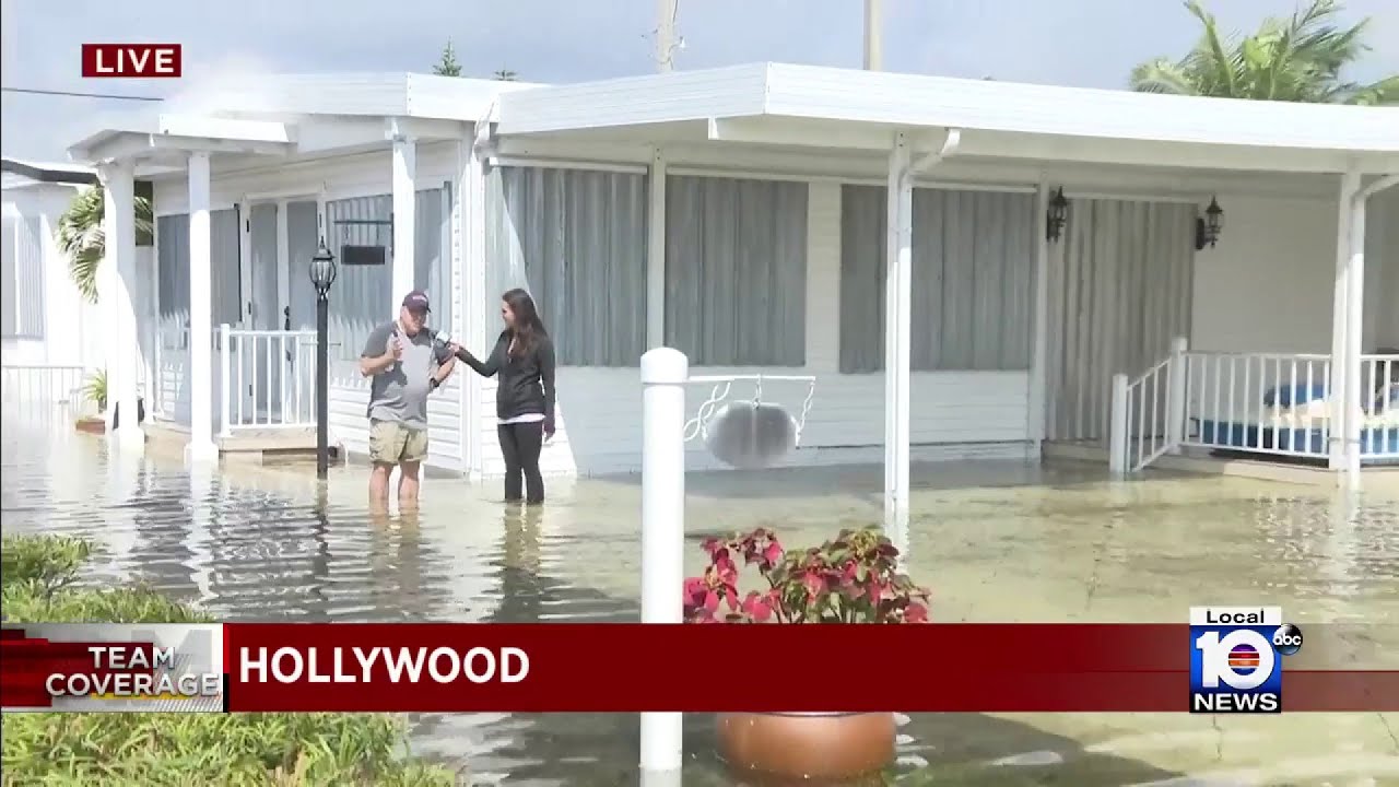 Mobile home owners concerned after massive flooding in Hollywood - YouTube
