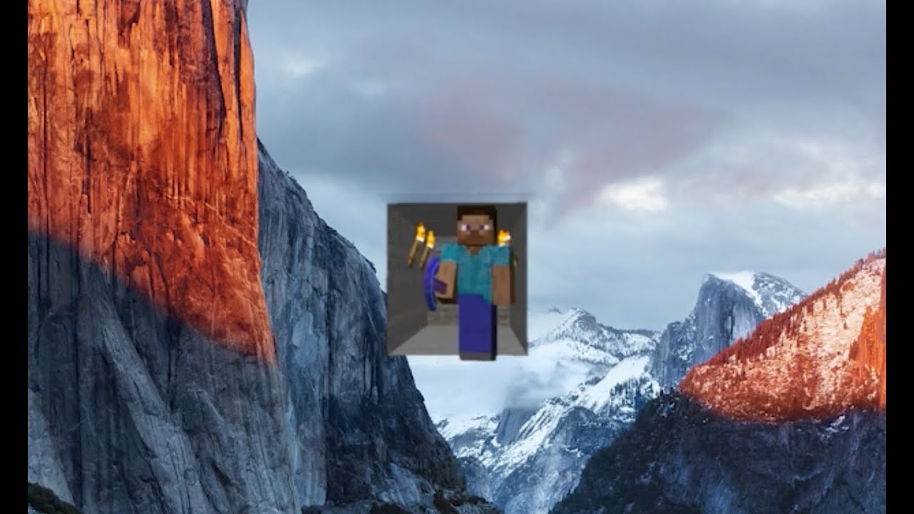 Minecraft Steve Mining through a desktop - YouTube