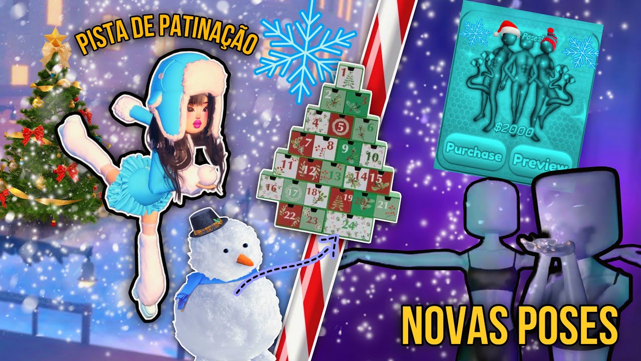 PATINAÇÃO NO GELO?! *NOVAS* POSES, ITENS, MAPAS *VAZADOS* no DRESS TO ...