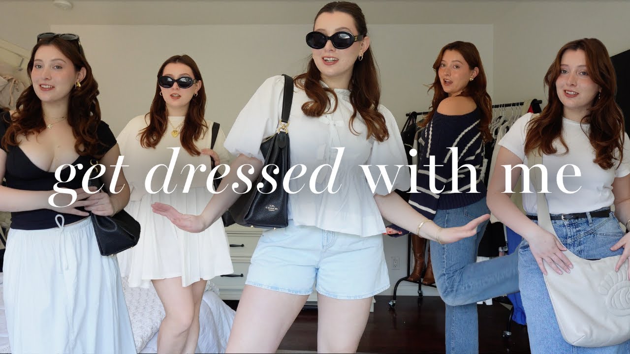 get dressed with me 🎀🌸 styling 5 everyday spring outfits - YouTube