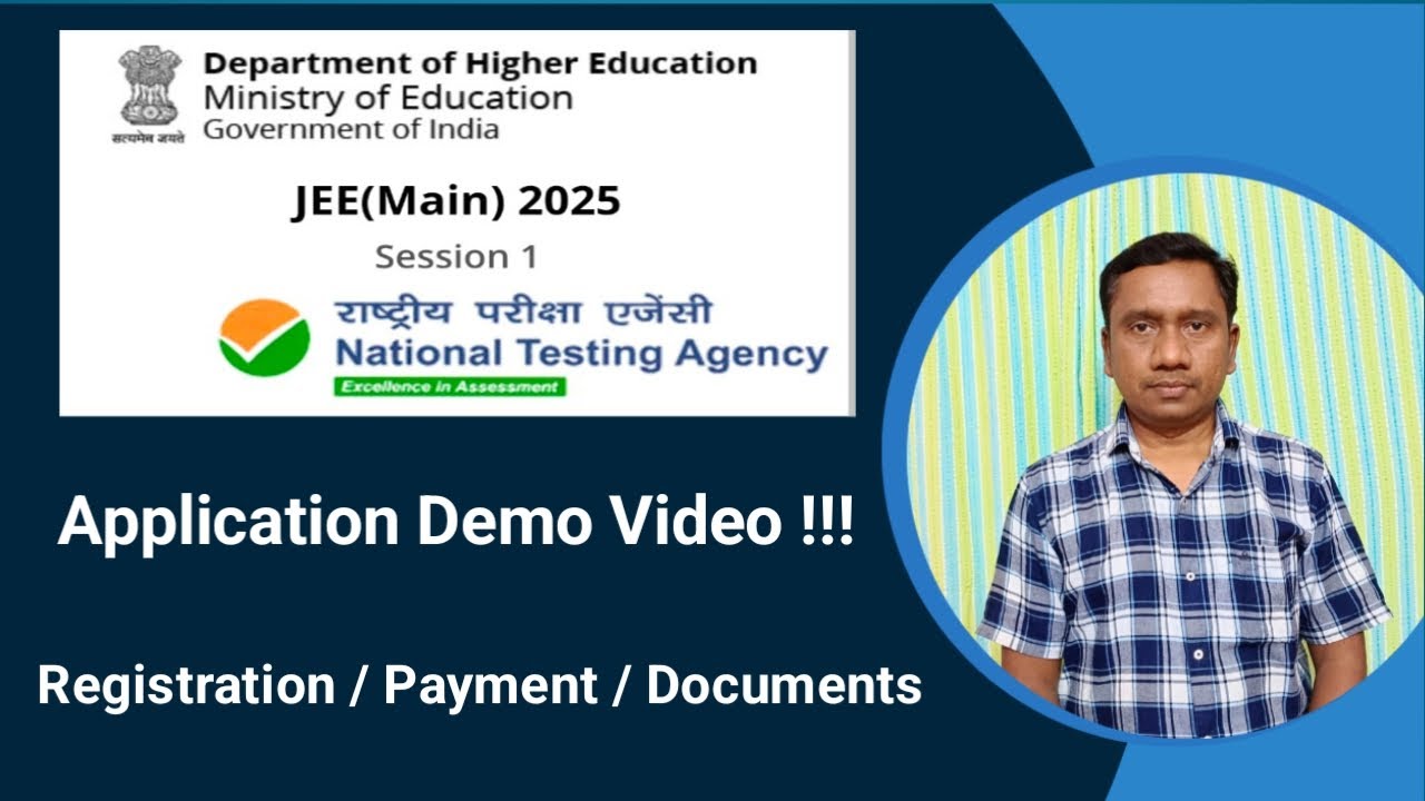 JEE Main Application session 1 filling Demo | JEE Main registration ...