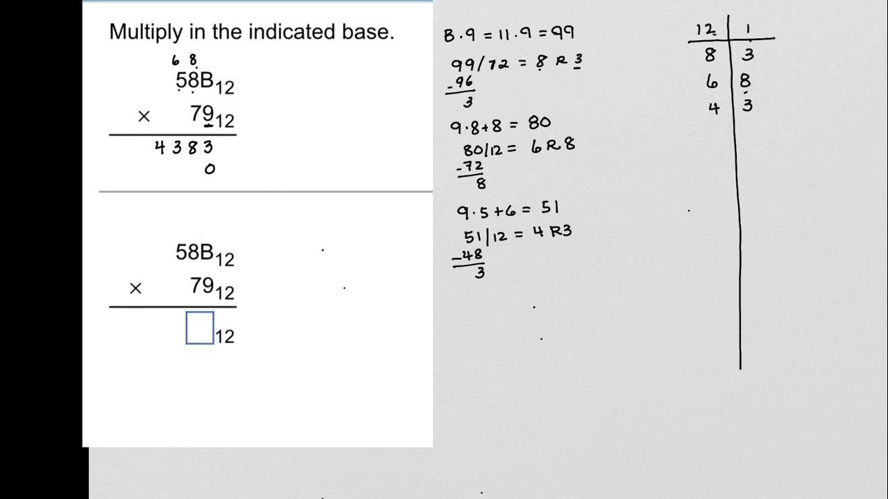 Multiplying in Base 12 - YouTube