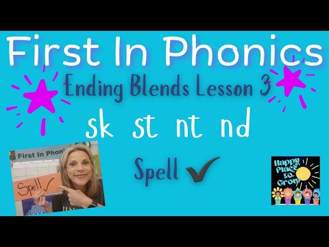 First In Phonics -Ending Blends (sk,st,nt,nd) Spell check ️ - YouTube