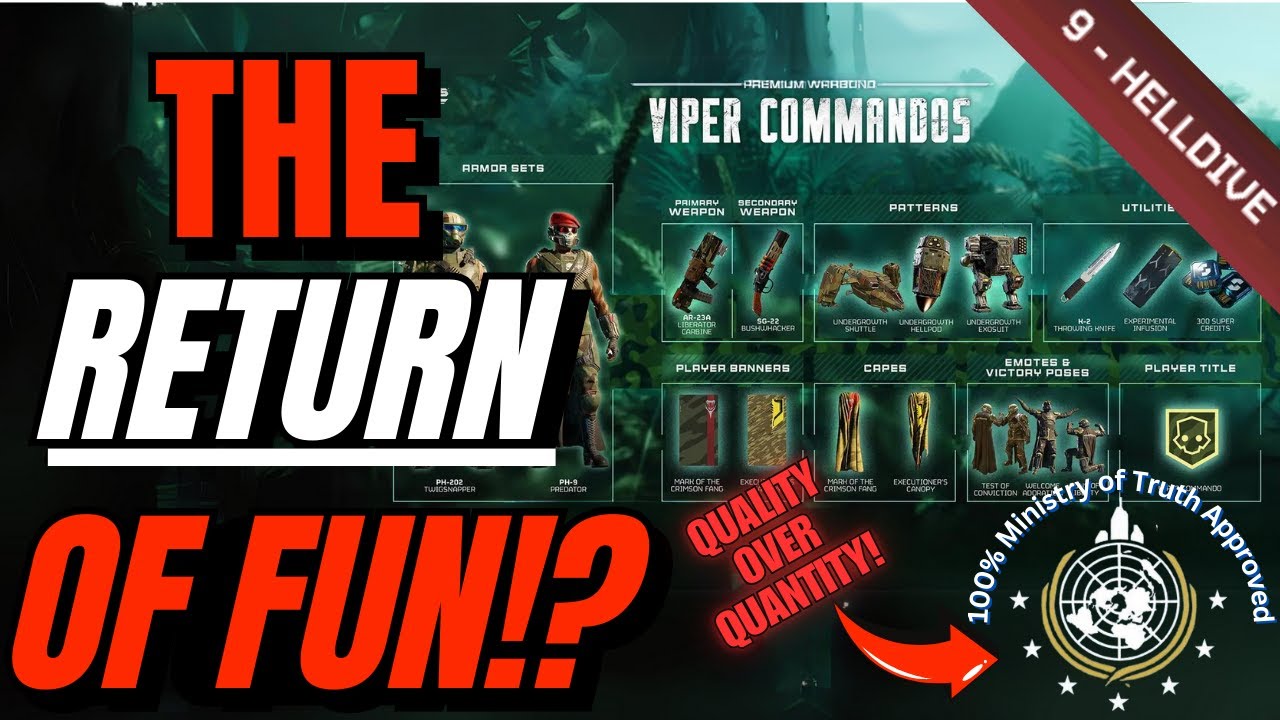 Will Viper Commandos Bring Back FUN? to Helldivers 2 - YouTube