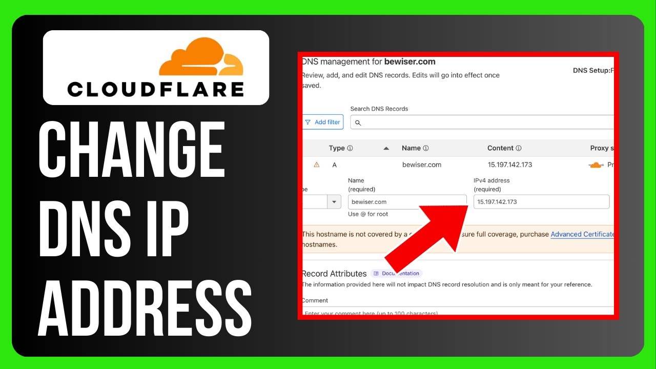 How to Change Cloudflare DNS IP Address - YouTube