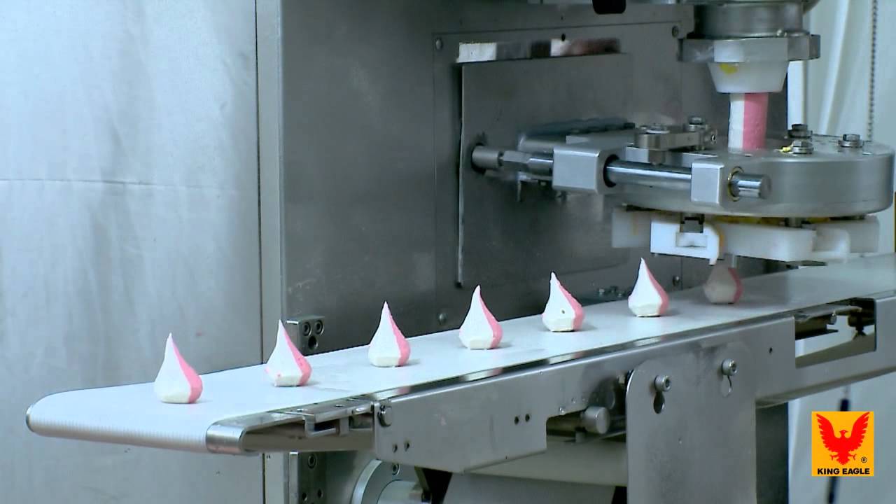 Double filling device of encrusting machine H 500 - YouTube