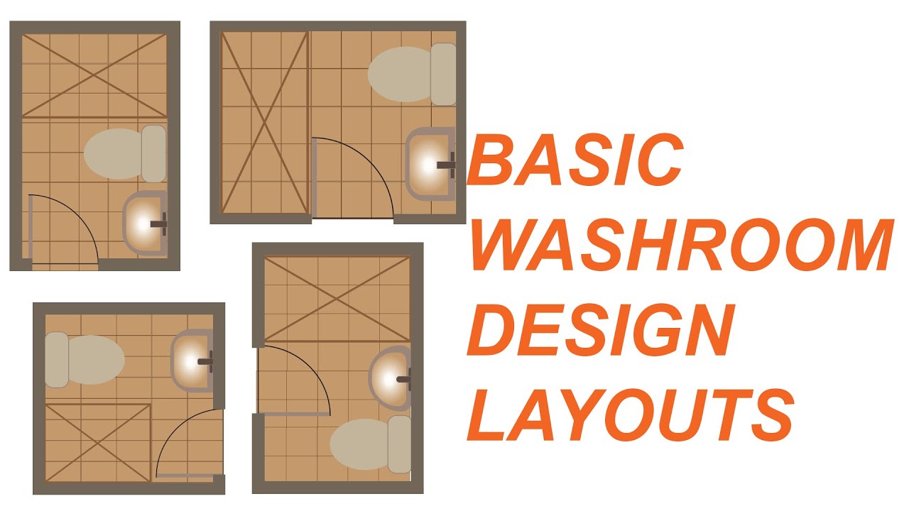 FOR ARCHITECTURE STUDENTS - how to design basic washroom layouts ...