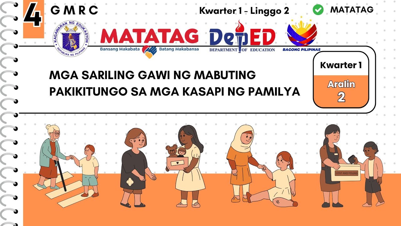 GMRC 4 Kwarter 1 Linggo 2: Mga Sariling Gawi ng Mabuting Pakikitungo sa ...