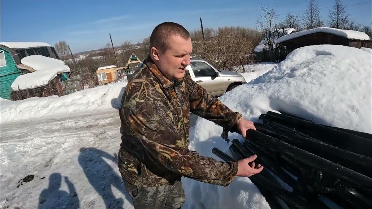 Закупили винтовые сваи для теплицы, устанавливают новые столбы для ...