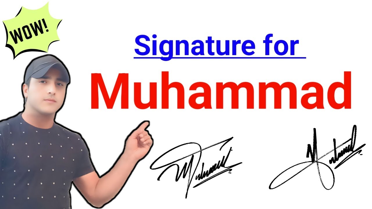 Signature style of Muhammad | M name signature style | Signature style ...