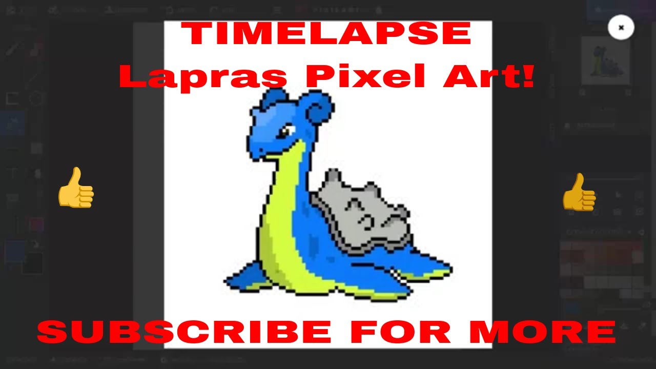 Lapras Pixel Art | DrawSylezArt - YouTube