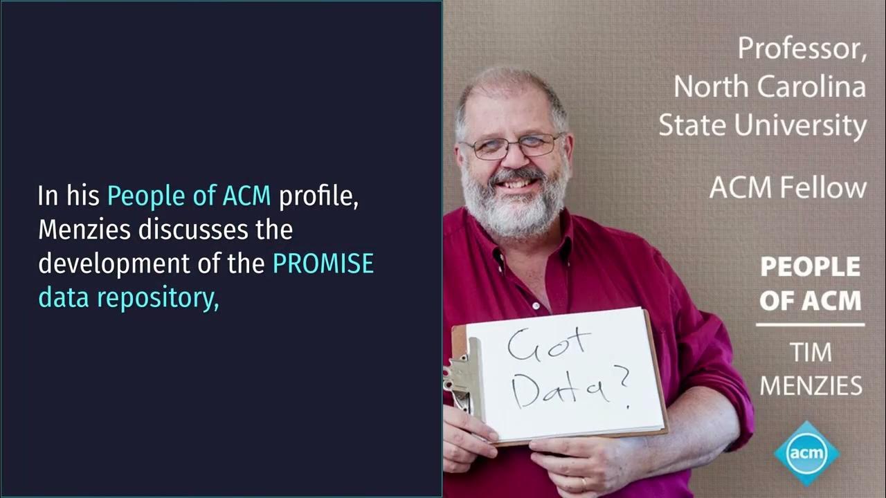 People of ACM: Time Menzies (3/18/2025) - YouTube