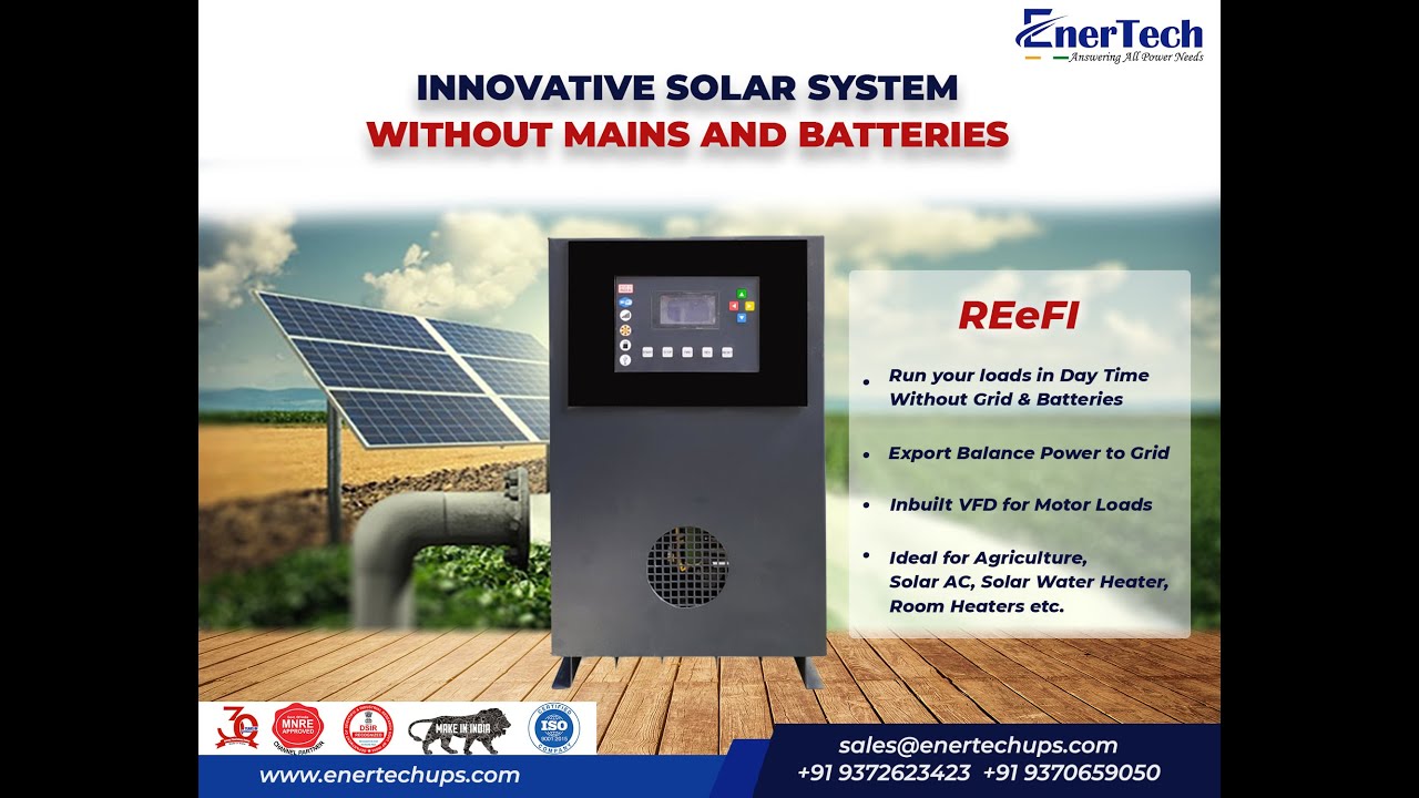 EnerTech Solar Inverter without Mains & Grid | EnerTech REeFI Model | Universal Pump Controller ...