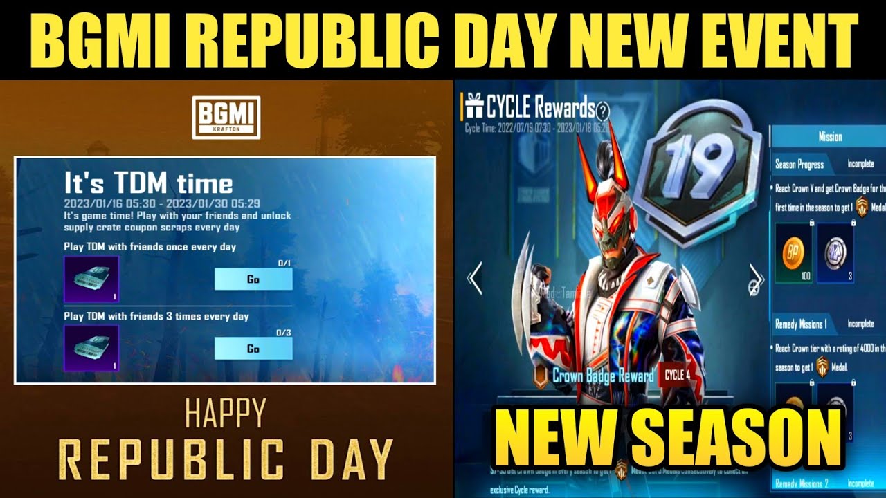 BGMI AGAIN NEW EVENT IS HERE😍 || REPUBLIC DAY SPECIAL🇮🇳 || NEW SEASON ...