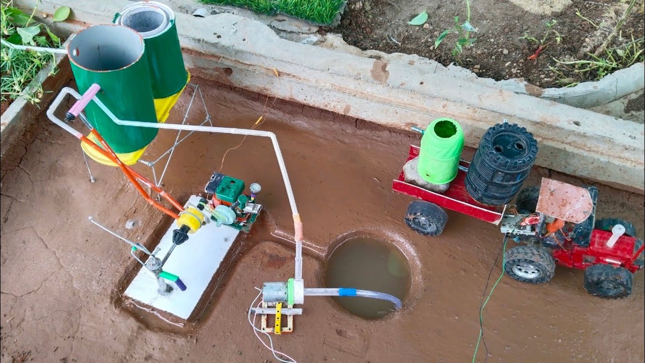 how to make water pump/how to make turbo diesel engine/water tank/diy ...