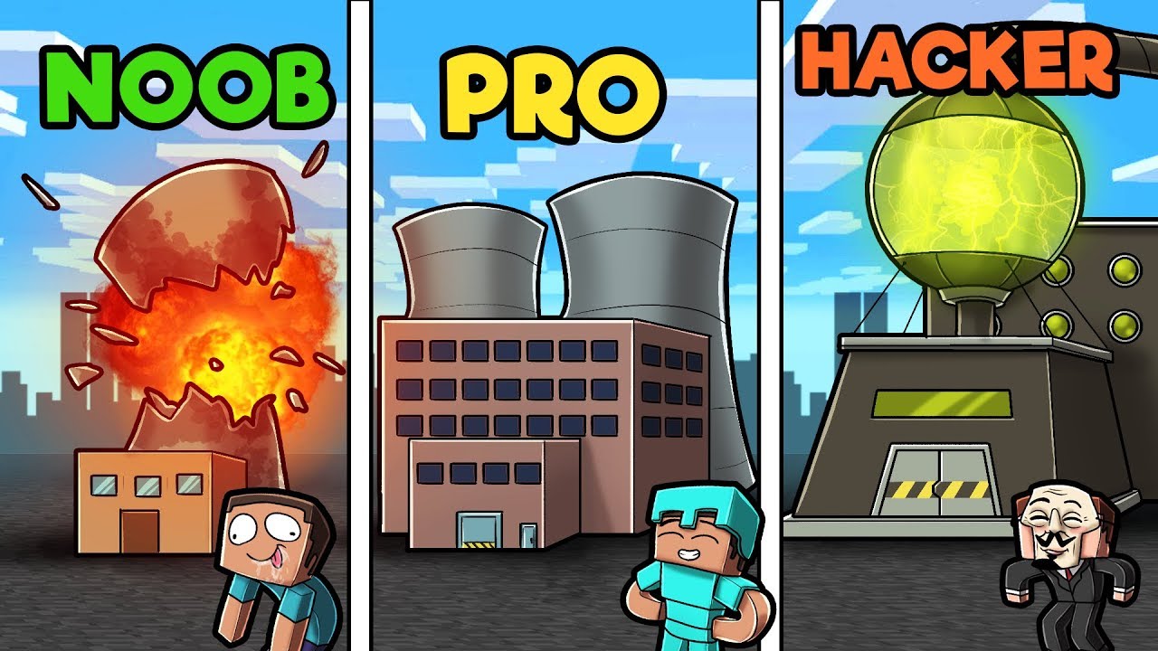 Minecraft - NUCLEAR POWER PLANT! (NOOB vs PRO vs HACKER) - YouTube