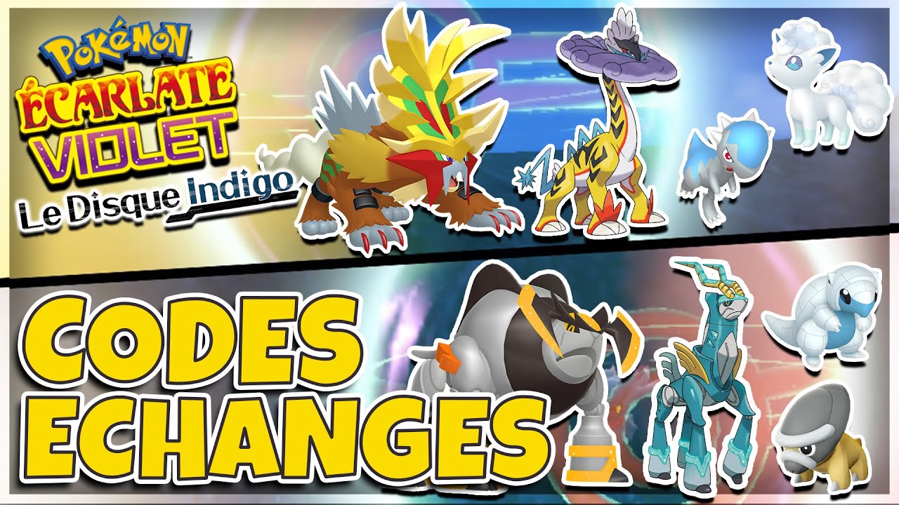 Les CODES d'ÉCHANGES des Pokémons EXCLUSIFS dans Pokémon Écarlate et ...
