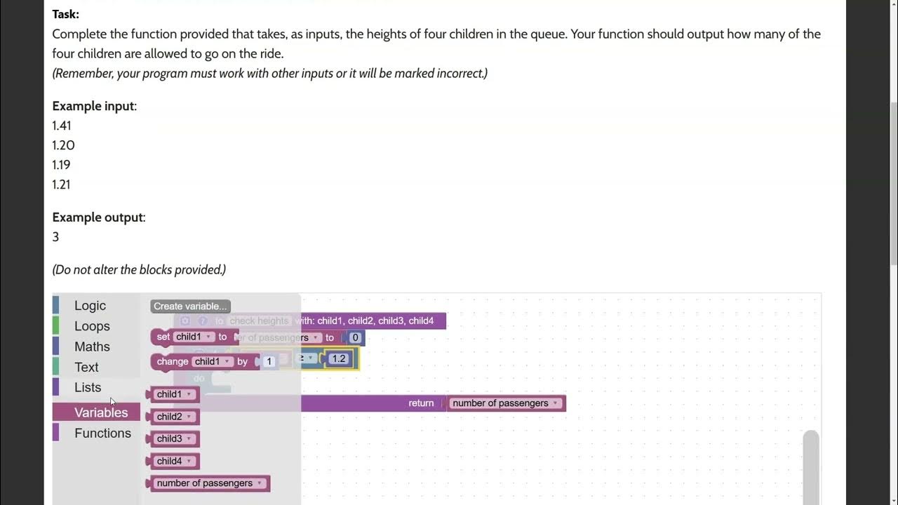 Too Short - UK Bebras Coding Challenges (New 2025) - Blockly - Explorers - YouTube