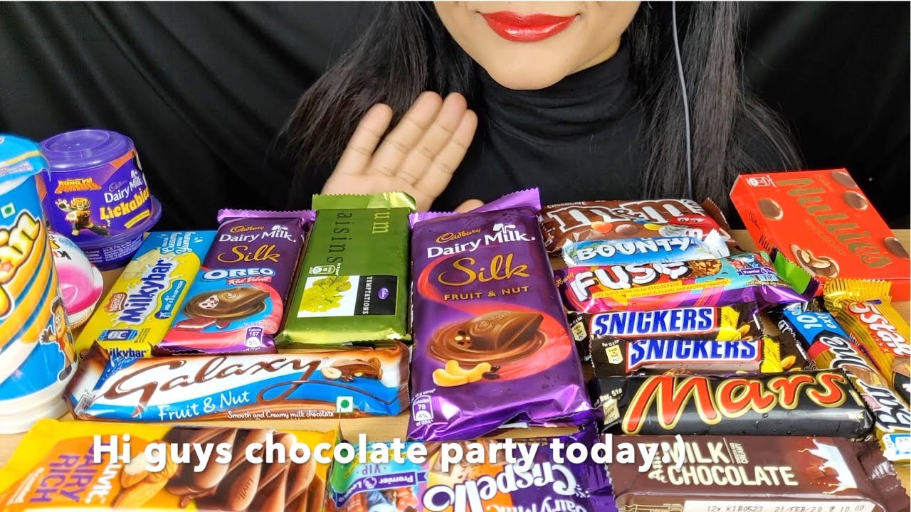 Asmr Chocolate Party Diarymilk Crispello Mars Galaxy Silk Oreo Eating