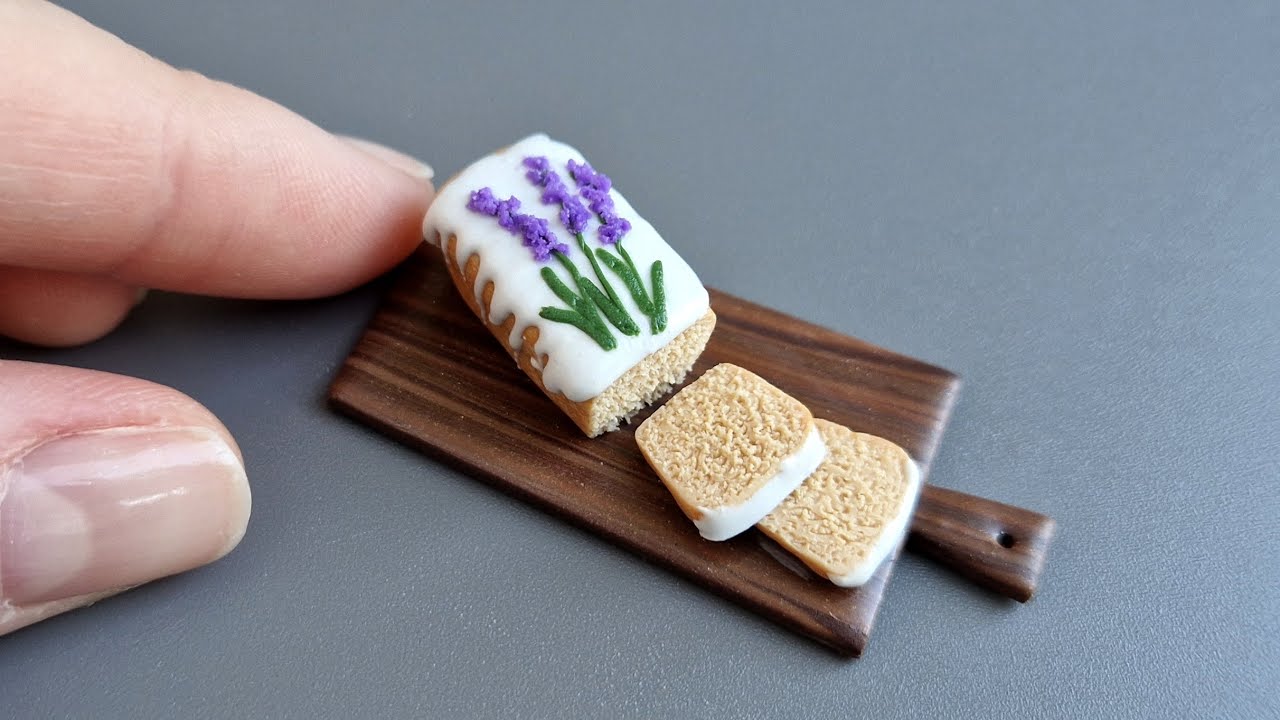 Miniature lavender bread🪻Polymer clay\DIY\Tutorial\Fimo - YouTube