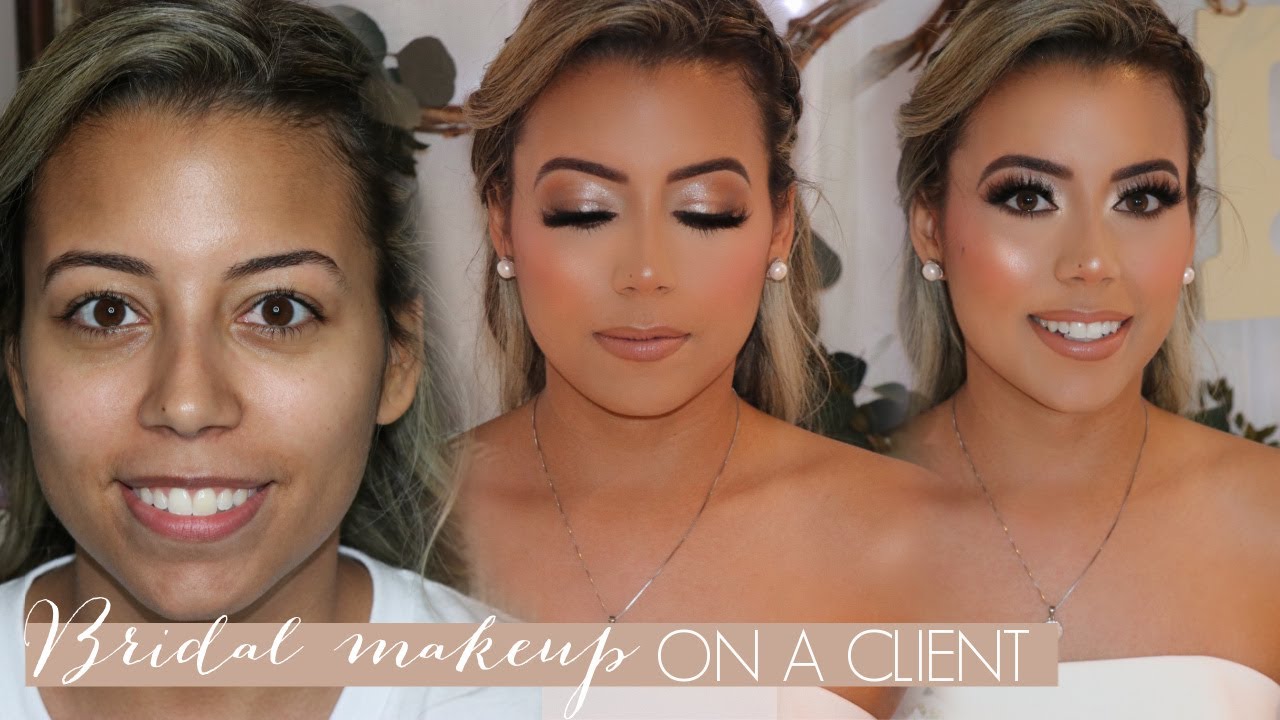 BEAUTIFUL BRIDAL MAKEUP ON A CLIENT!! | Ft. Friendcation Palette - YouTube